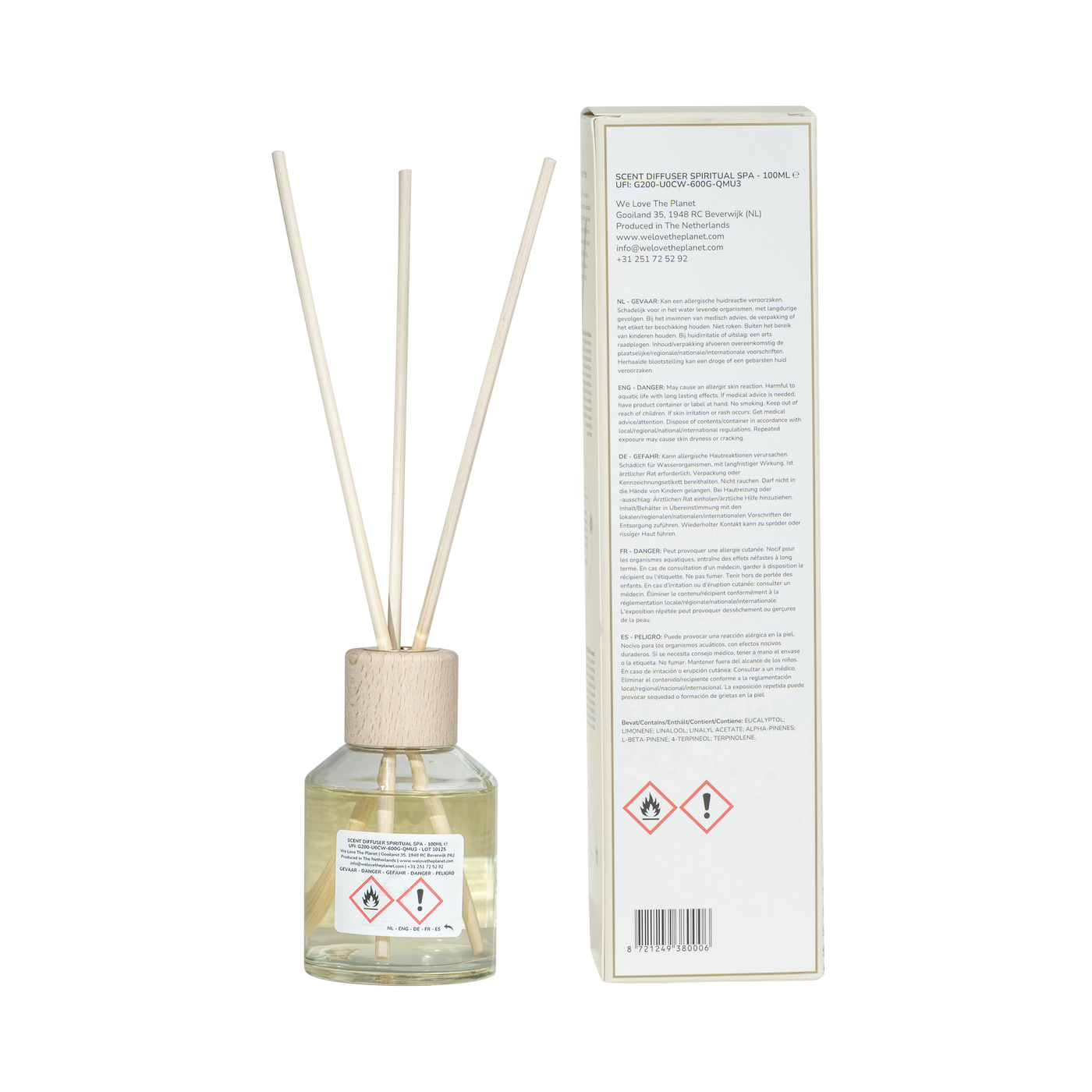 Natural Scent Diffuser 100 ml Spiritual Spa – We Love The Planet