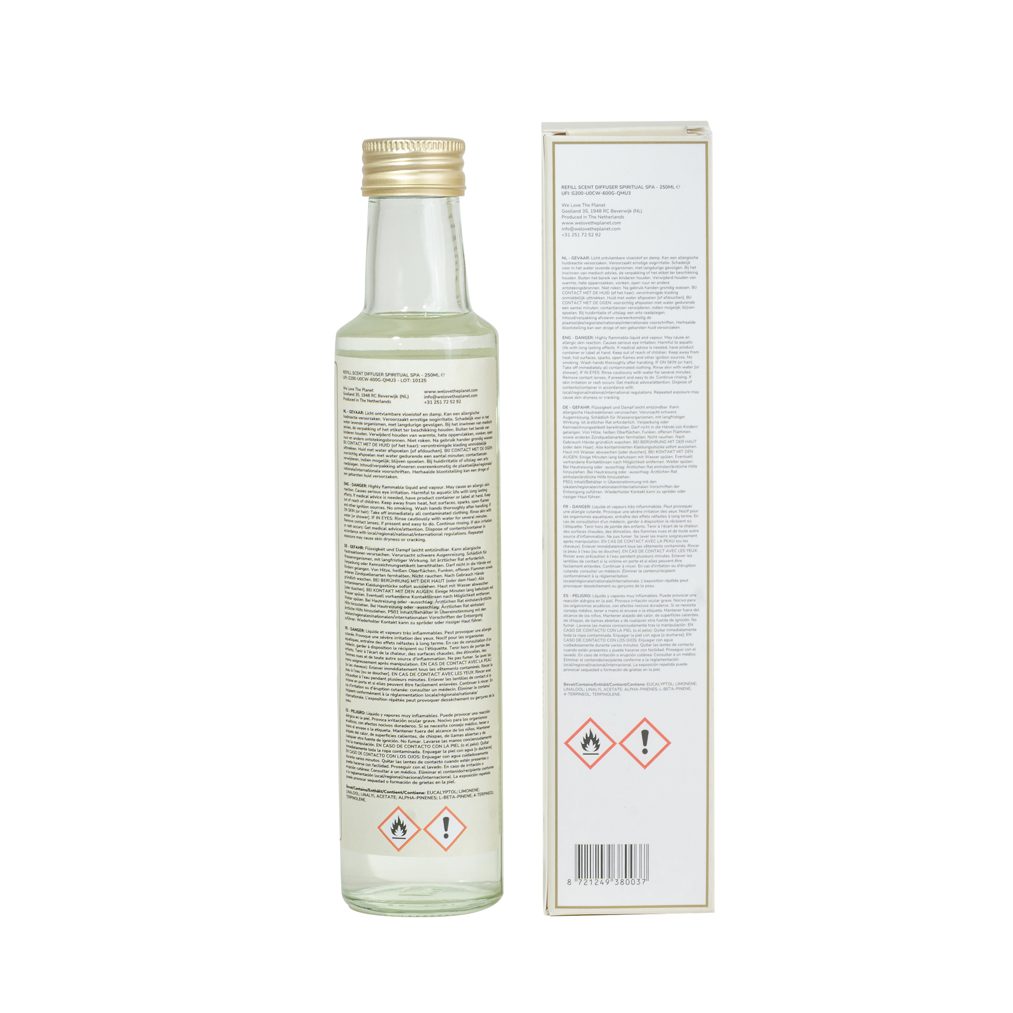 Natural Scent Diffuser Refill 250 ml Spiritual Spa – We Love The Planet